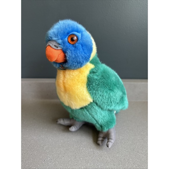 Bird | Sos Save Our Space Plush Parrot Bird 203 Green Blue Yellow ...